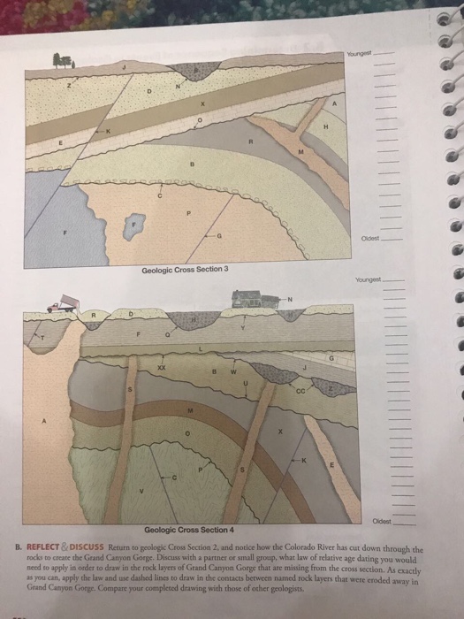 Solved REFLECT & DISCUSS Return to geologic Cross Section | Chegg.com