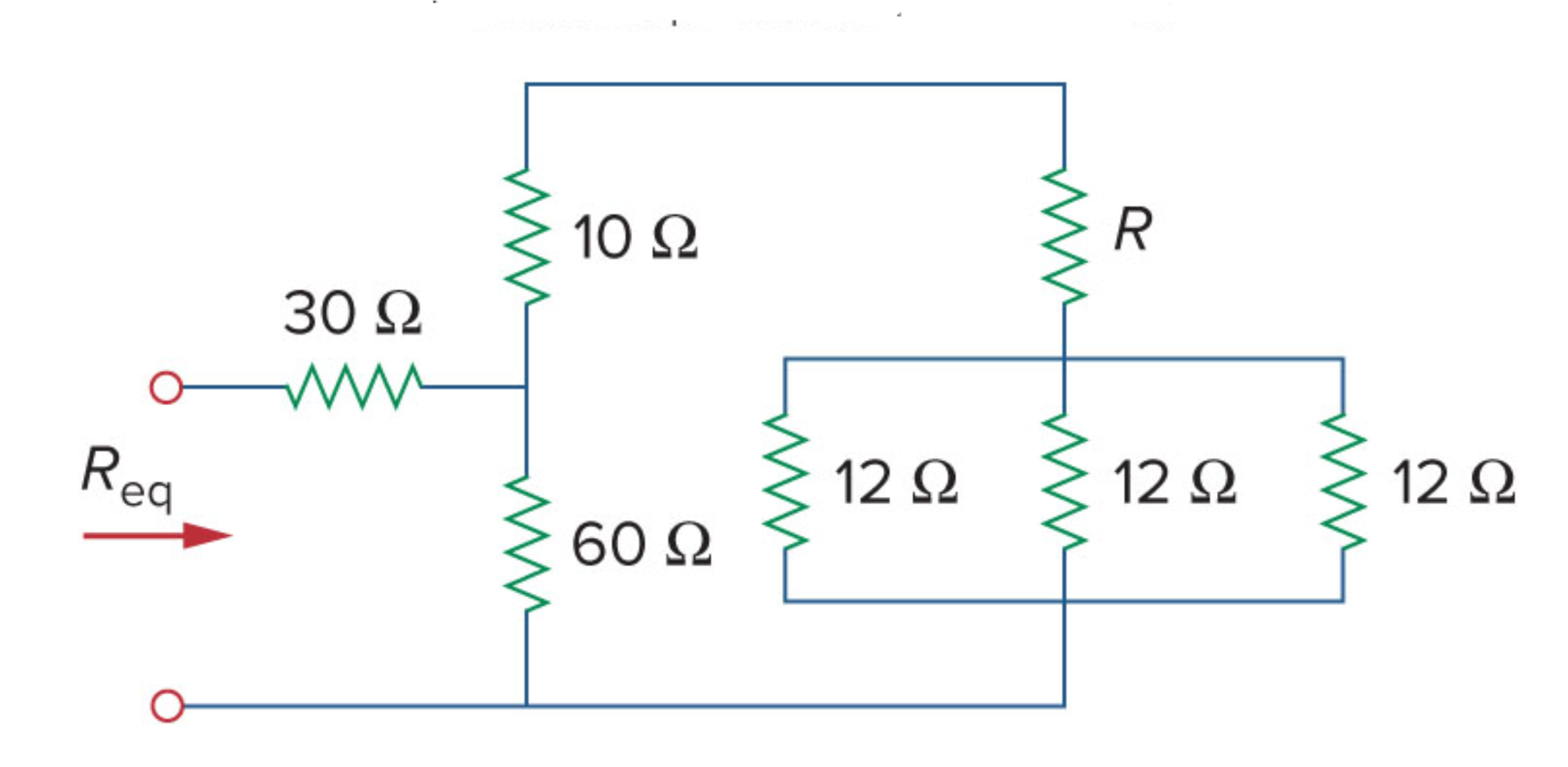 Solved Find the equivalent resistor R eq. for the circuit | Chegg.com
