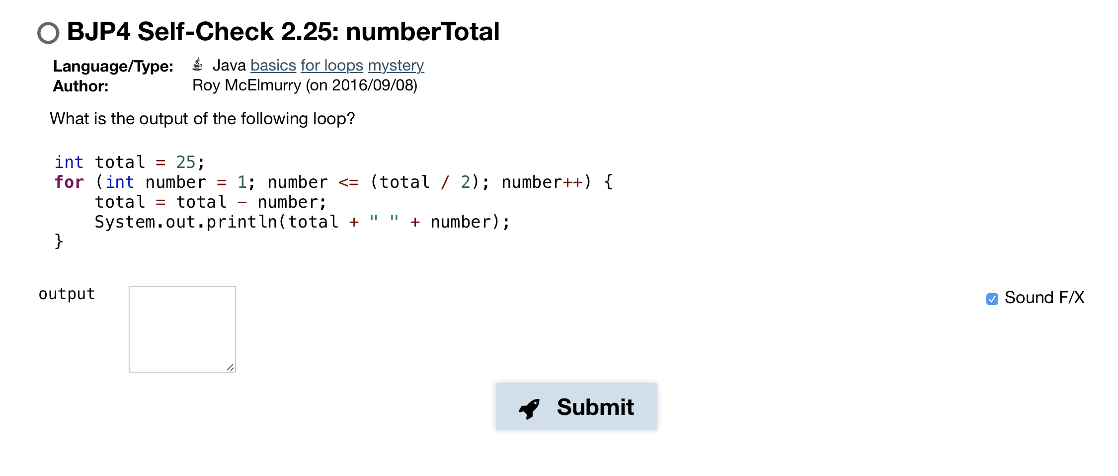 Solved O BJP4 Self-Check 2.25: number Total Language/Type: | Chegg.com