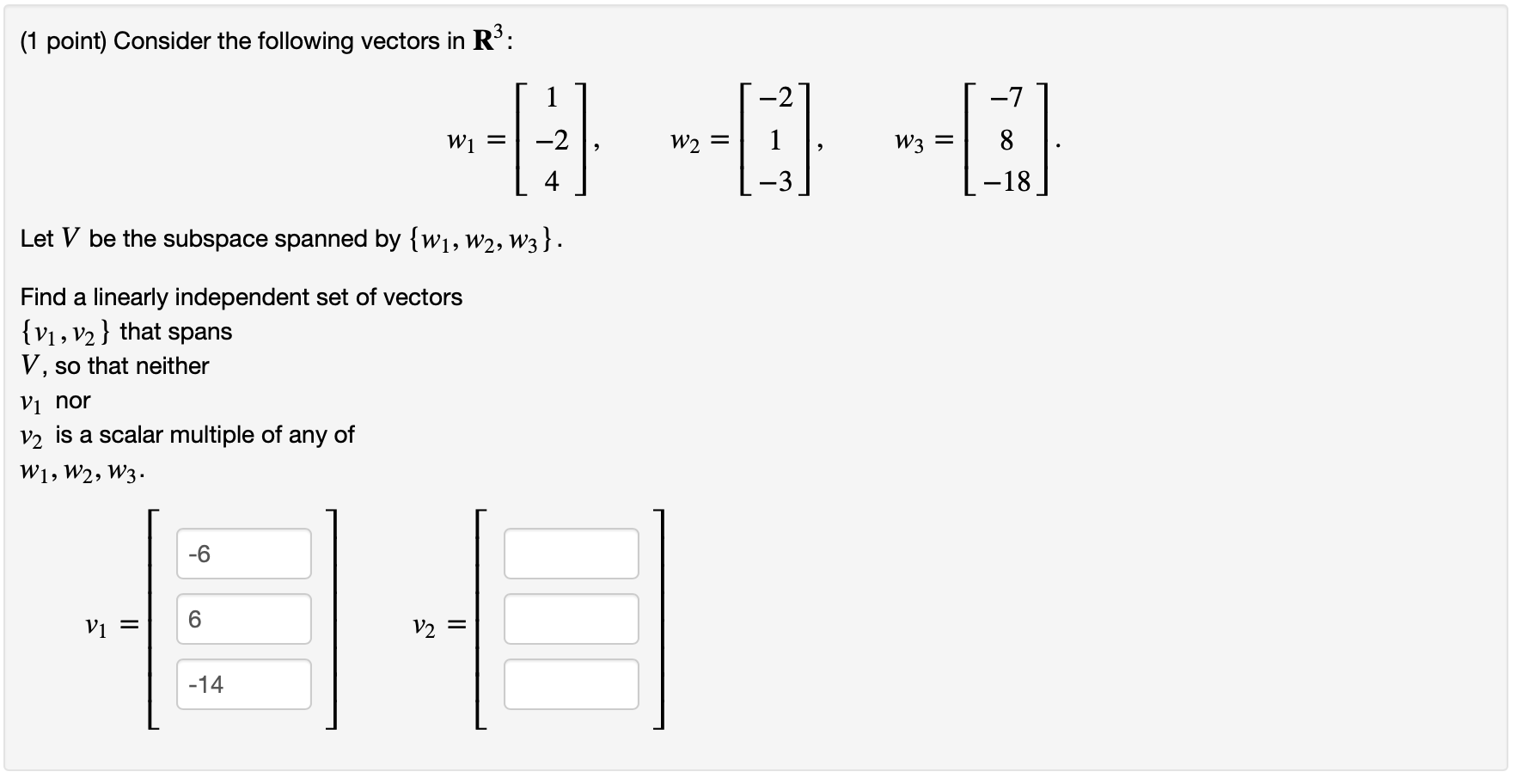 Solved - - i - [-2] W2 = 1, L-3] W3 =18 L-18 (1 point) | Chegg.com