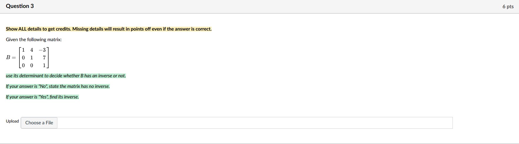 Solved Show ALL details to get credits. Missing details will | Chegg.com