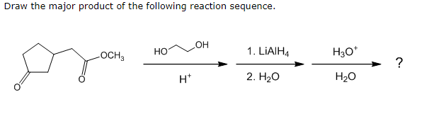 Solved Draw the major product of the following reaction | Chegg.com