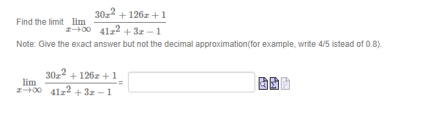 Solved . 1 24 Find the limit lim 2+24 Note: Give the exact | Chegg.com