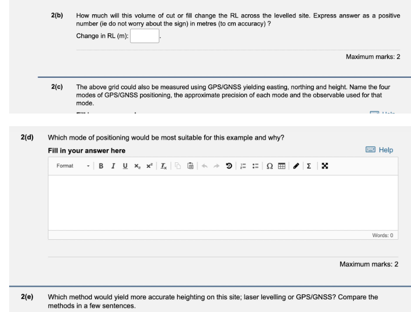 Solved The grid in the figure below was levelled using a | Chegg.com