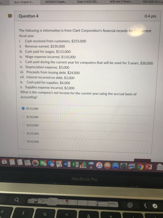 Solved ACG2021 Chapte... Exam 2 ACG 202 ACG test 2 Flashc. | Chegg.com