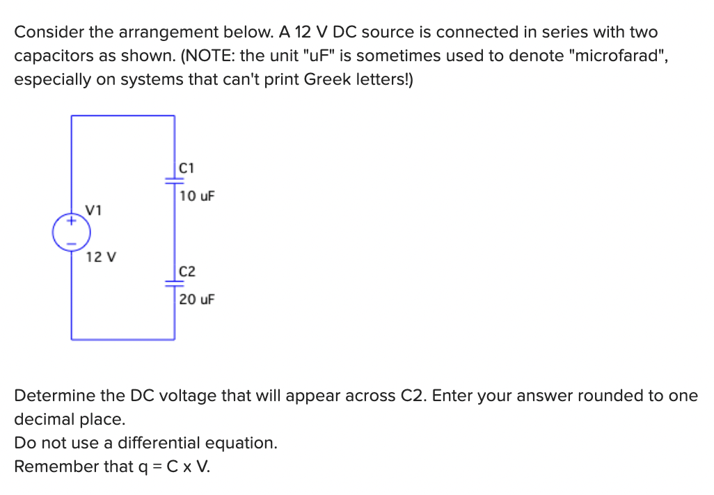 Solved Consider the arrangement below. A 12 VDC source is | Chegg.com