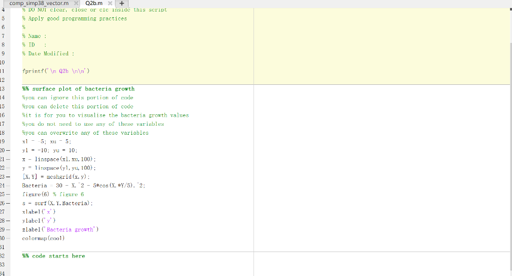 Solved 1 comp_simp38_vector.m X Q2b.m x function I | Chegg.com