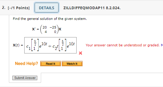 Solved Find the general solution of the given system. | Chegg.com