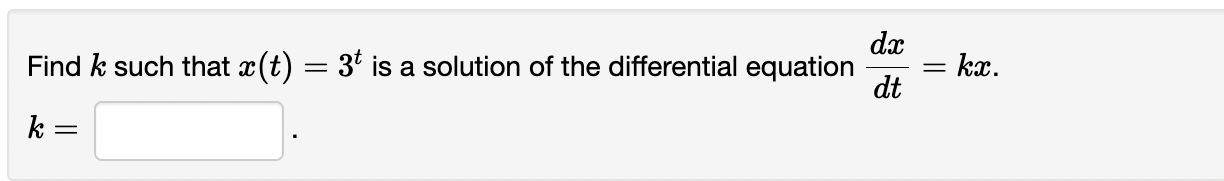 Solved Find k such that ä(t) = 3t is a solution of the | Chegg.com