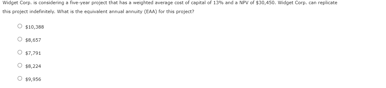 Solved Nidget Corp. has to choose between two mutually | Chegg.com