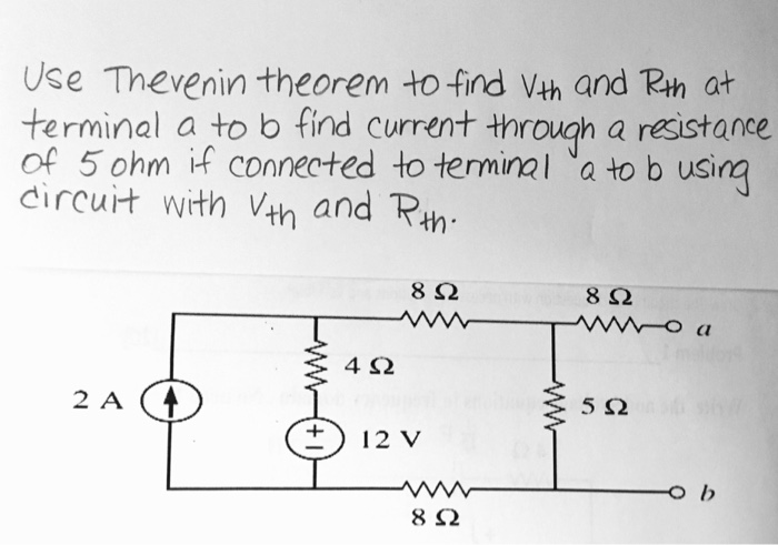 Solved Use Thevenin theorem to find Vh and Rth at terminal a | Chegg.com