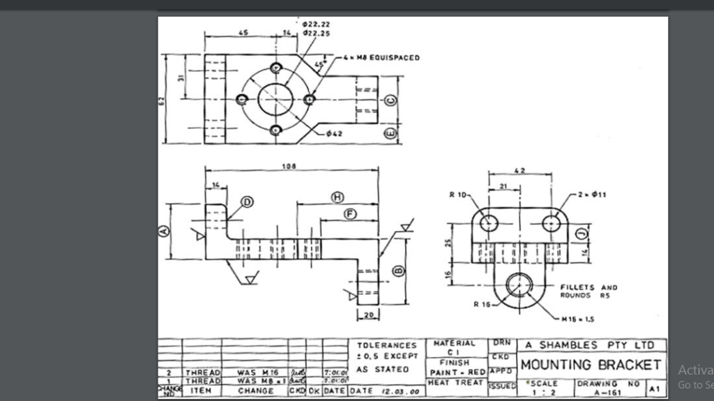 Solved (What is dimension F in mm? How many holes require | Chegg.com
