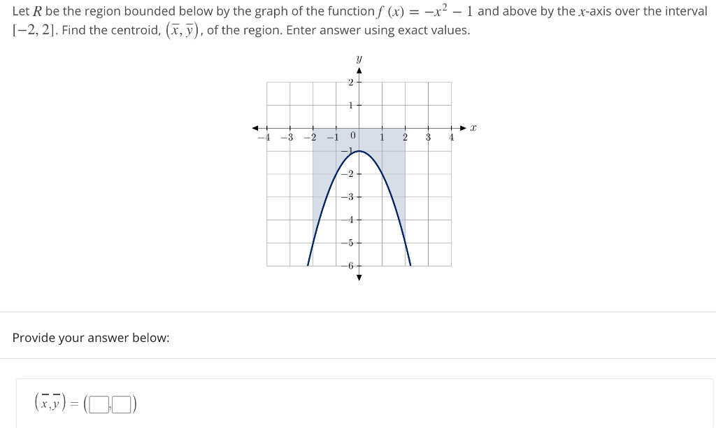 Solved Let R be the region bounded below by the graph of the | Chegg.com
