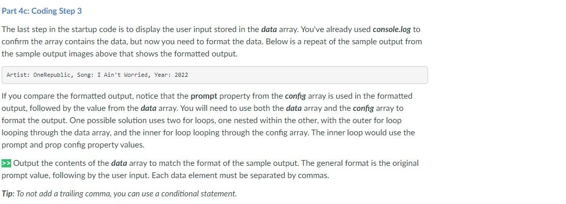 Solved Part 3: JavaScript - Program Outline, and Startup | Chegg.com