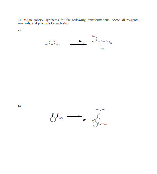 3) Design concise syntheses for the following | Chegg.com