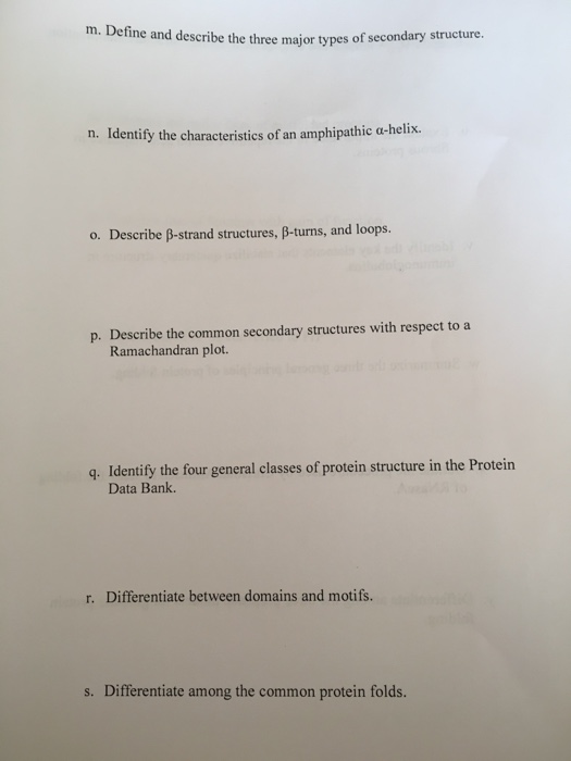 Solved m. Define and describe the three major types of | Chegg.com