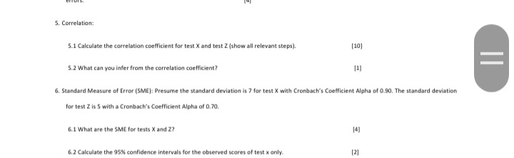 \r\n5. Correlation: 5.1 Calculate the correlation | Chegg.com