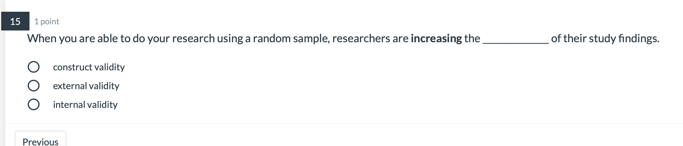Solved 15 1 point When you are able to do your research | Chegg.com