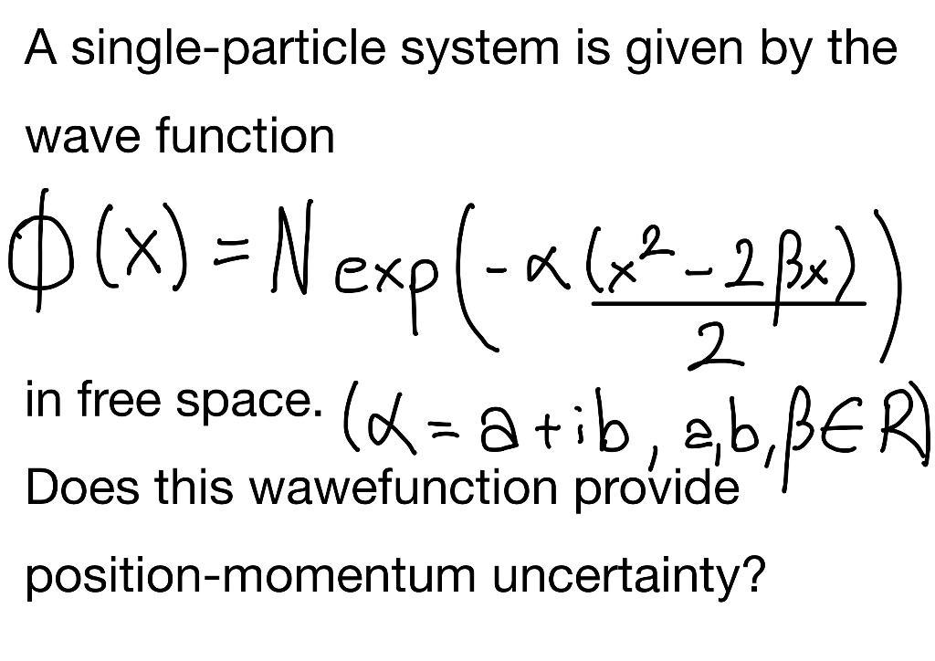 Solved A single-particle system is given by the wave | Chegg.com