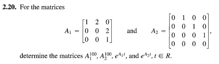 Solved 2.20. For the matrices A1=⎣⎡100200021⎦⎤ and | Chegg.com