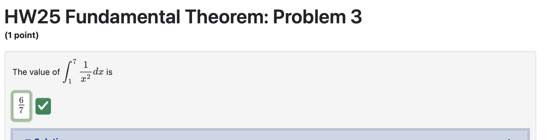 Solved HW25 ﻿Fundamental Theorem: Problem 3(1 ﻿point)The | Chegg.com