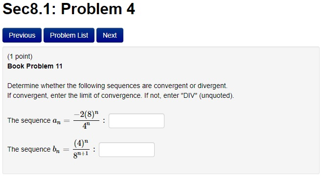 Solved Sec8.1: Problem 4 Previous Problem List Next (1 | Chegg.com