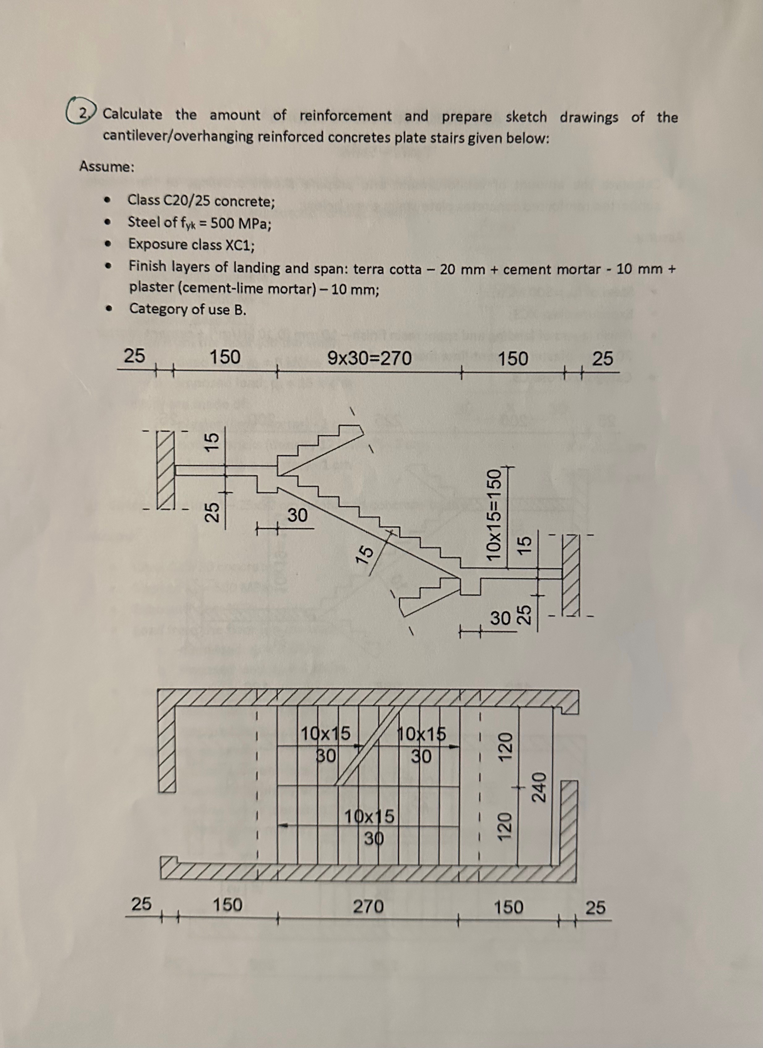 Solved 2. Calculate the amount of reinforcement and prepare | Chegg.com