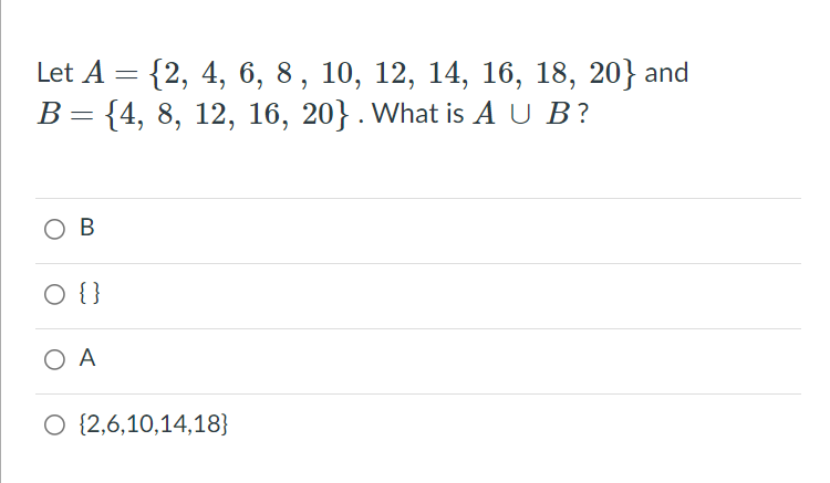 Solved If U = {whole numbers less than 21} and A = | Chegg.com