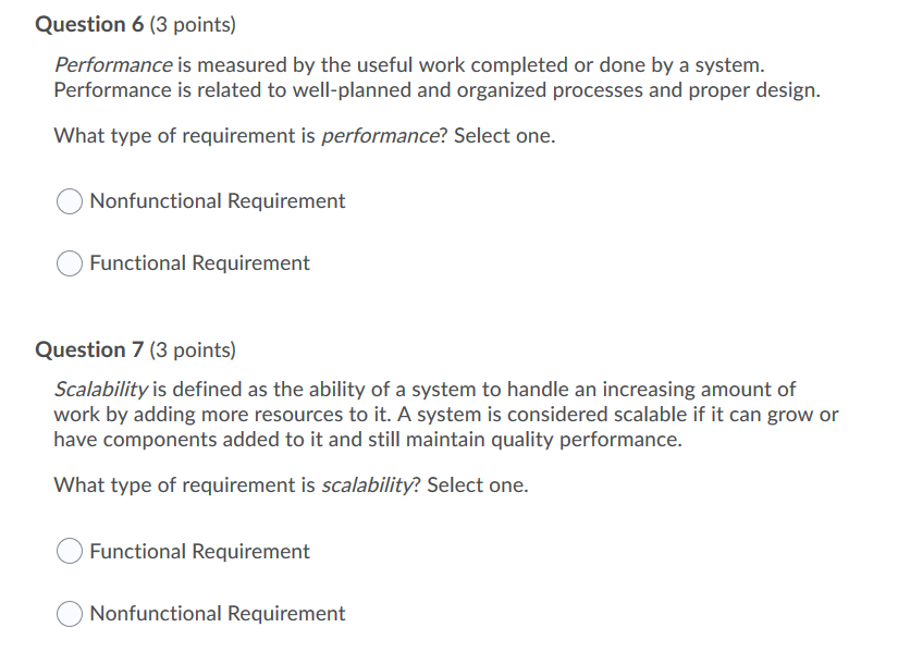 Solved Question 4 (3 points) An external interface is used | Chegg.com