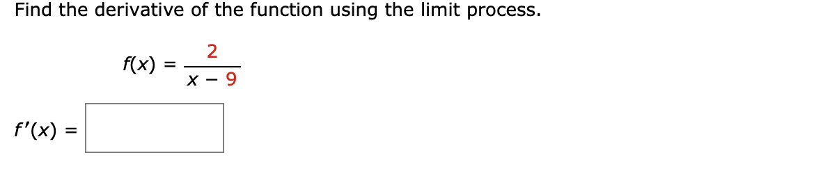 Solved Find the derivative of the function using the limit | Chegg.com