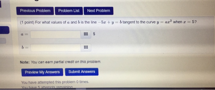 Solved Previous Problem Problem ListNext Problem (1 point) | Chegg.com