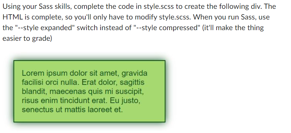 Solved Using Your Sass Skills Complete The Code In 7961