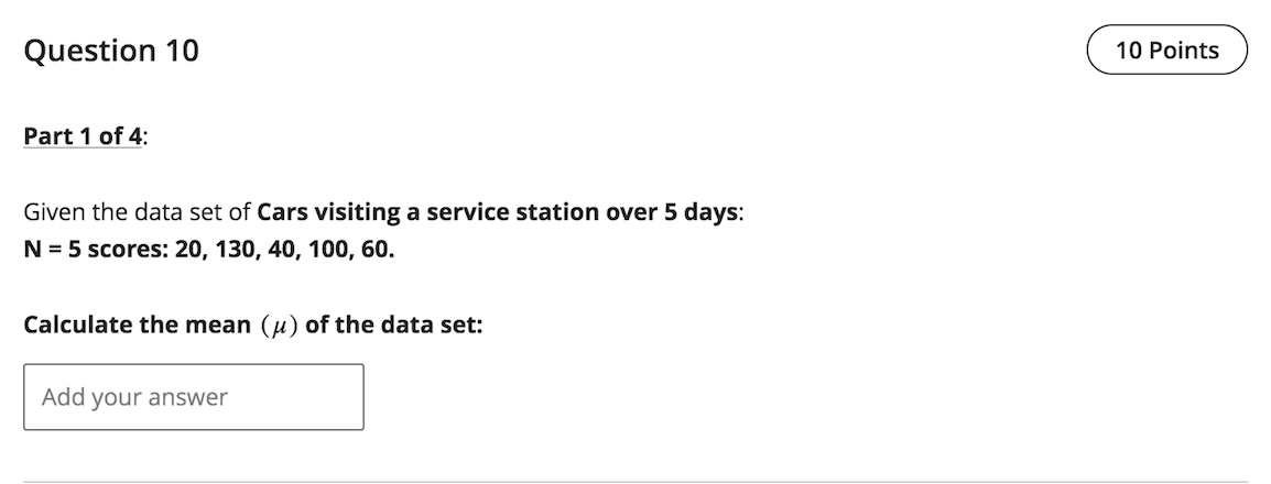 Solved Given the data set of Cars visiting a service station | Chegg.com