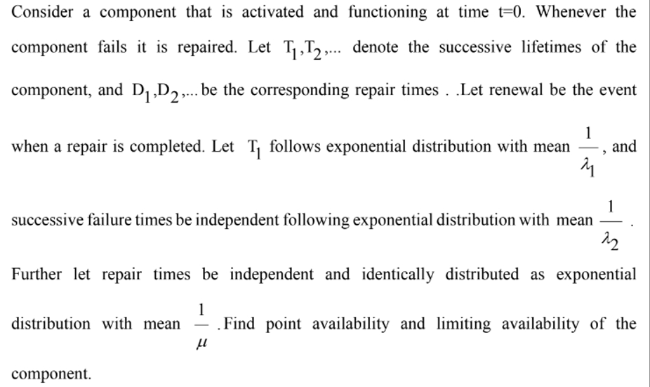 Solved Consider a component that is activated and | Chegg.com