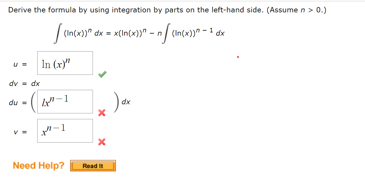 Solved Derive the formula by using integration by parts on | Chegg.com