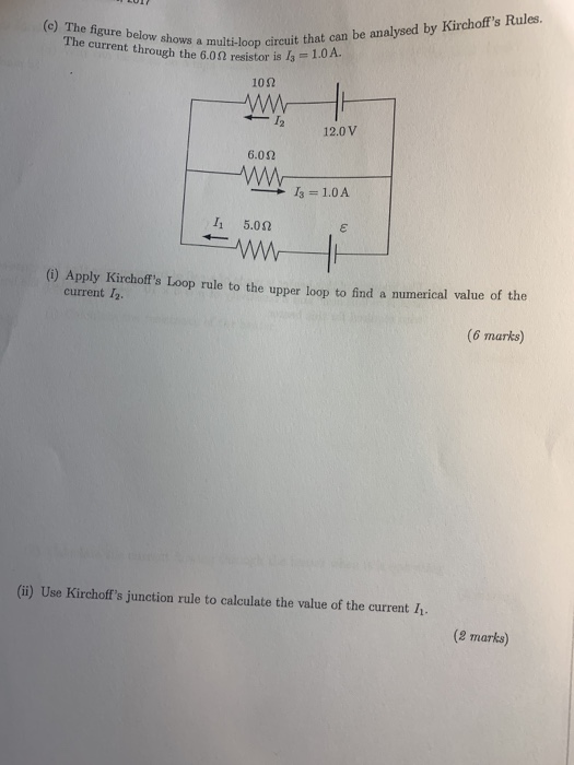 Solved The figure below shows a multi-loop circuit that can | Chegg.com