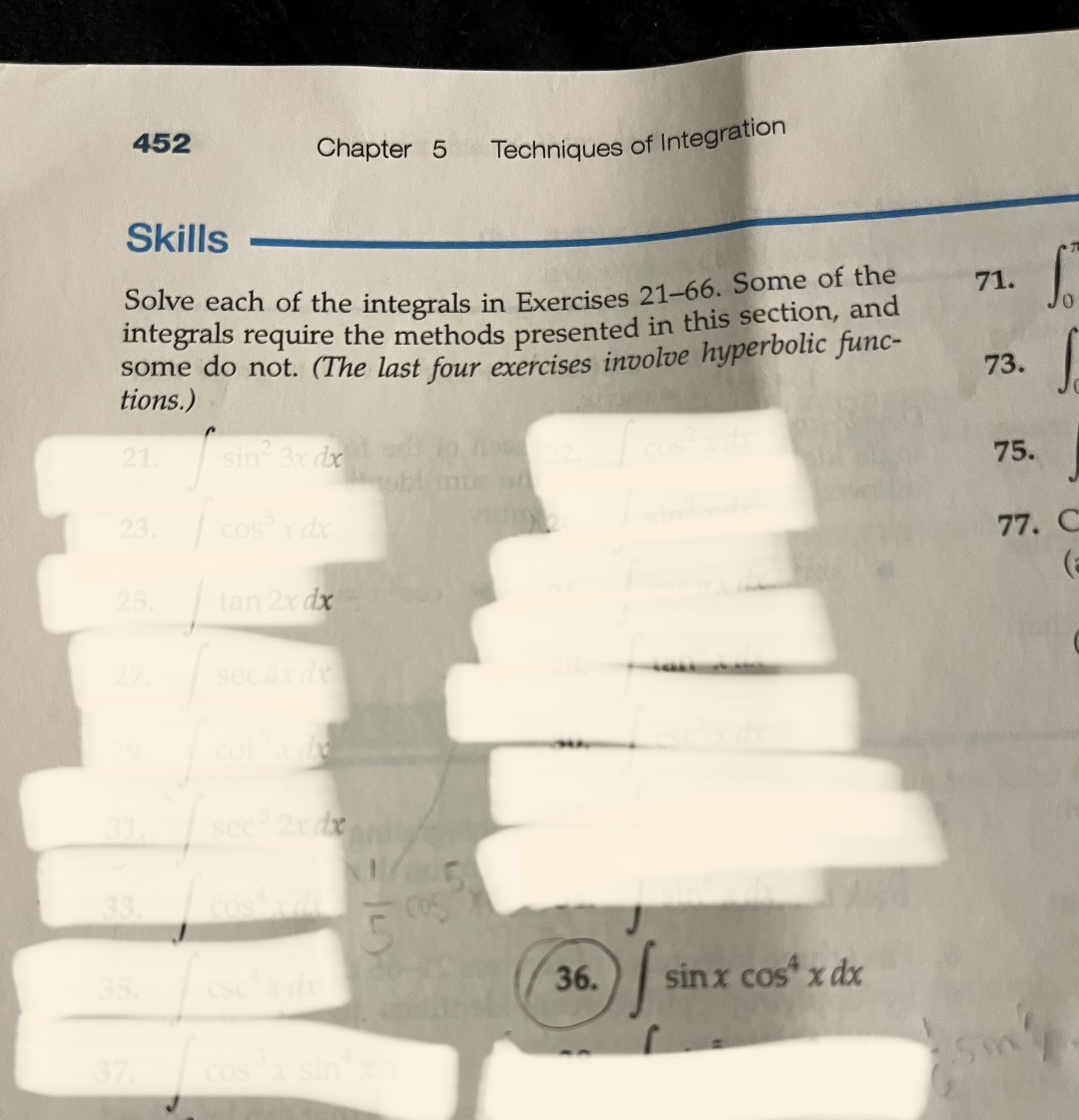 Solved Solve each of the integrals in Exercises 21-66. Some | Chegg.com