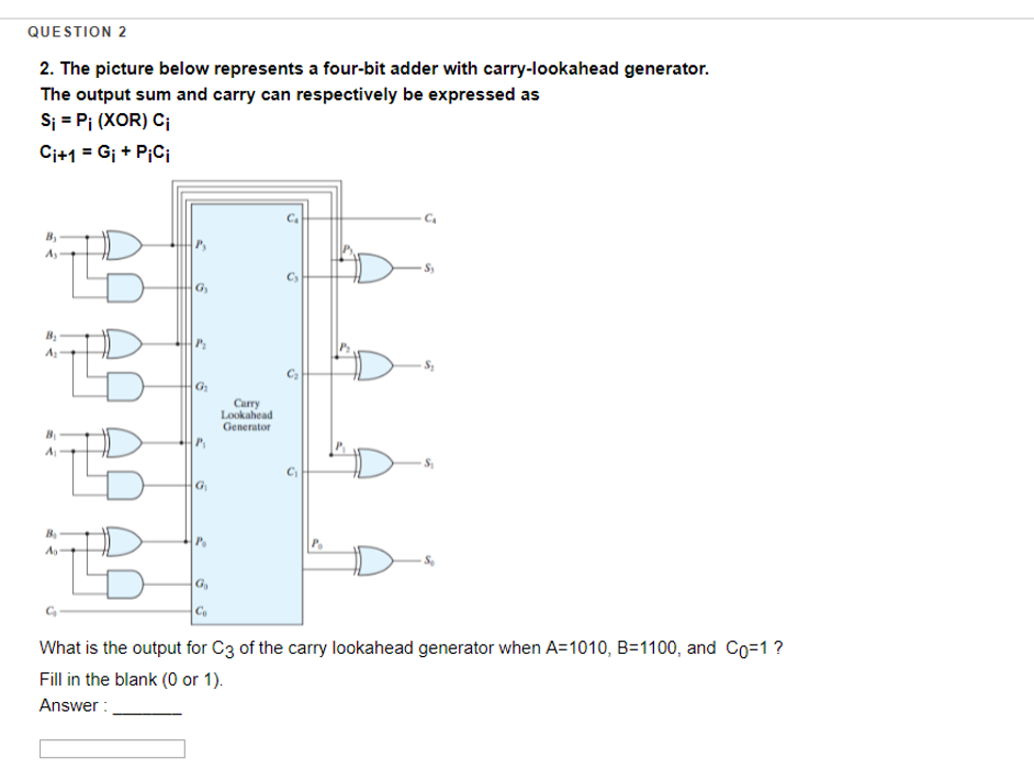 Solved QUESTION 2 2. The picture below represents a four-bit | Chegg.com