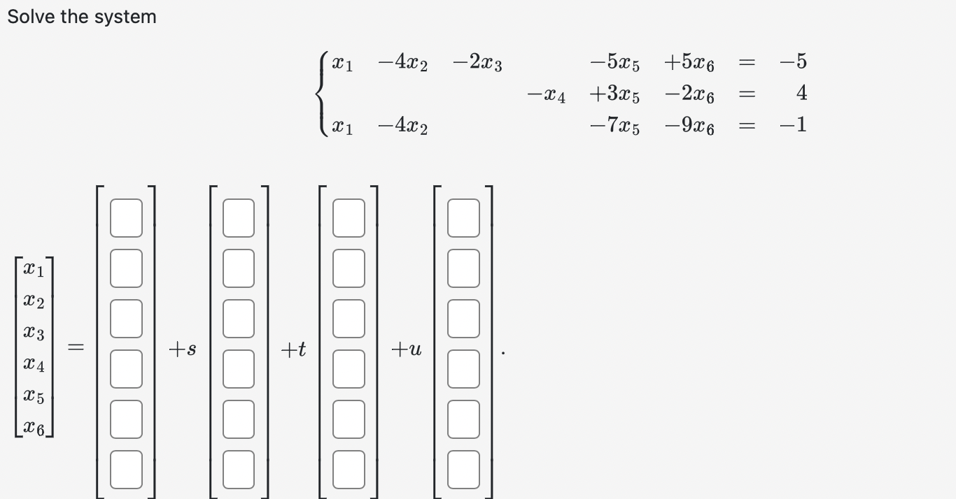Solved Solve the system | Chegg.com