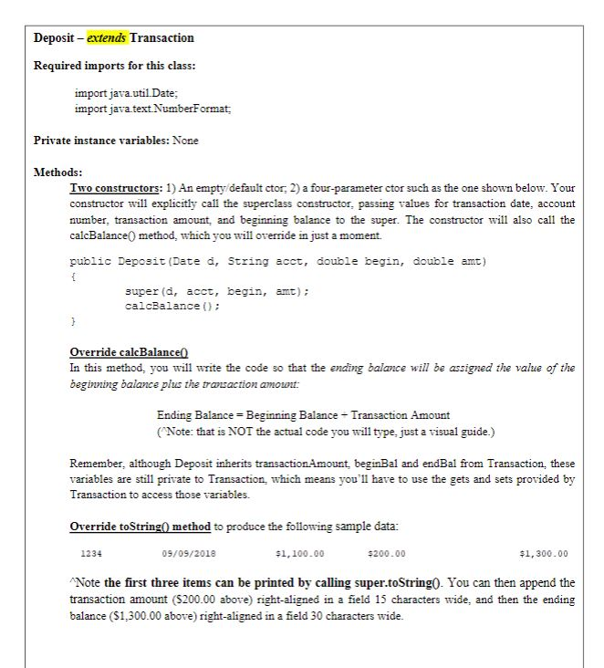 Solved MIS276 HW3: Inheritance Π Bank Program 20 Points Your | Chegg.com