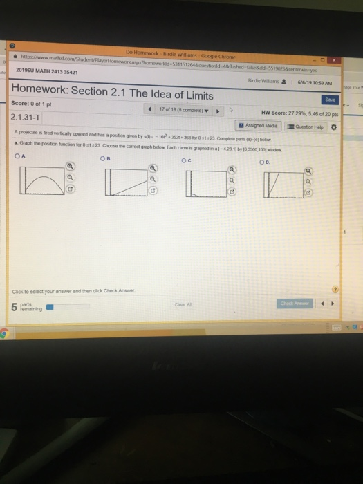 Solved Do Homework Birdie Williams Google Chrome | Chegg.com