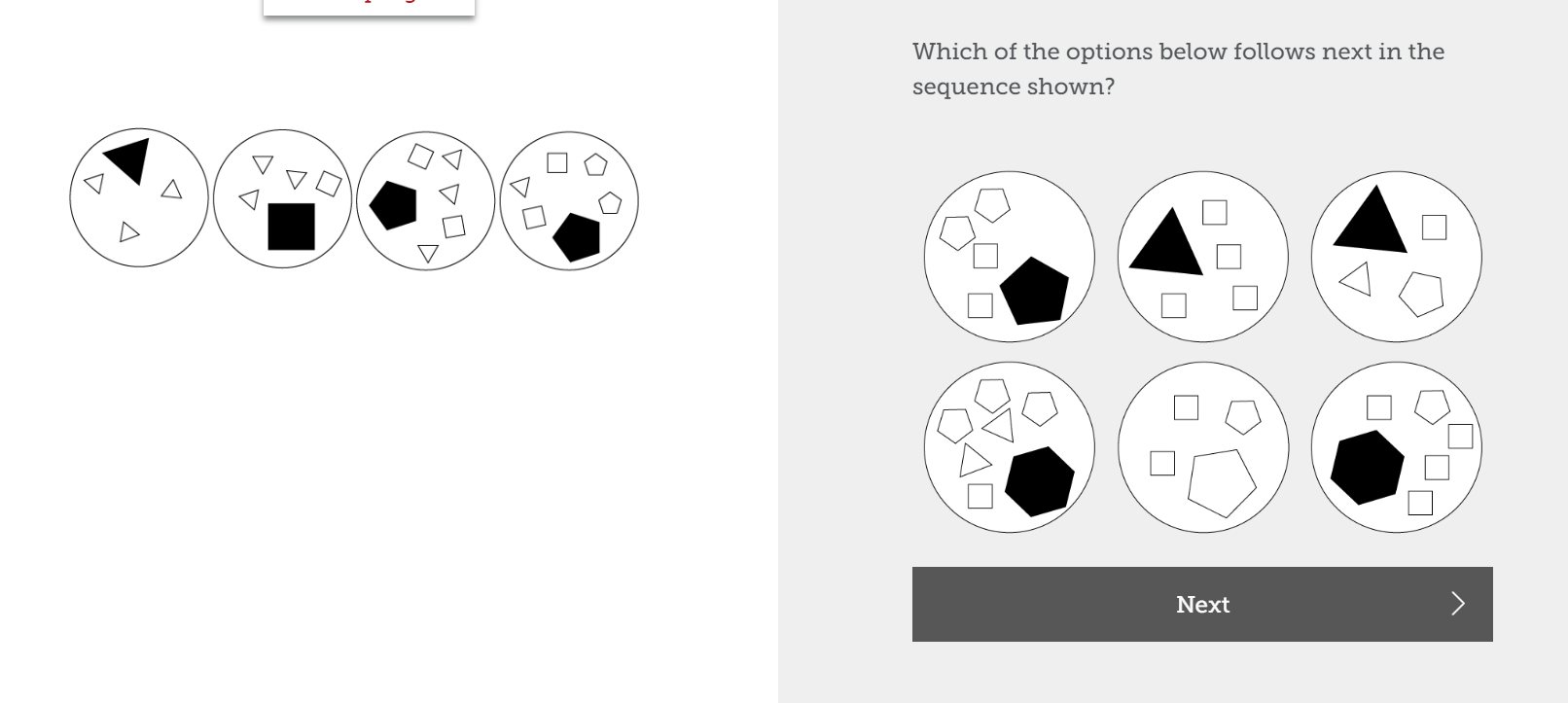 Solved Which of the options below follows next in the | Chegg.com