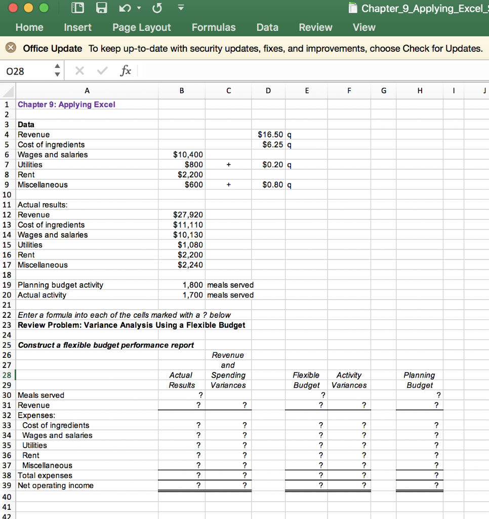 Solved Chapter 9 Applying Excel (A) Saved Help Save & Exit | Chegg.com