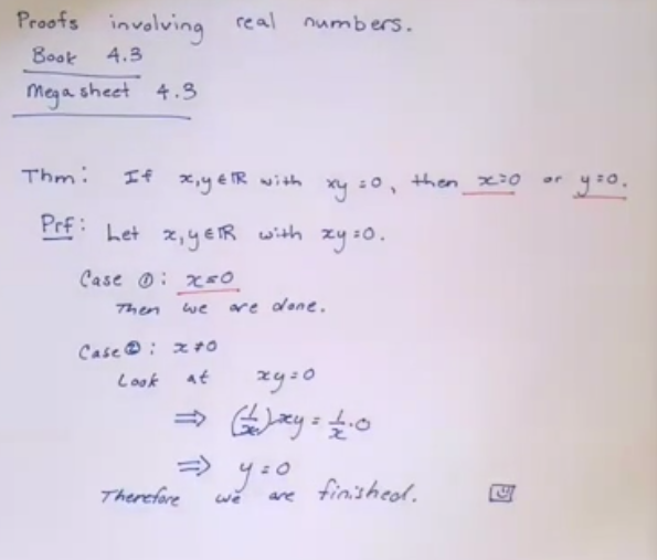 Solved Proofs involving real numbers: I'm supposed to be | Chegg.com
