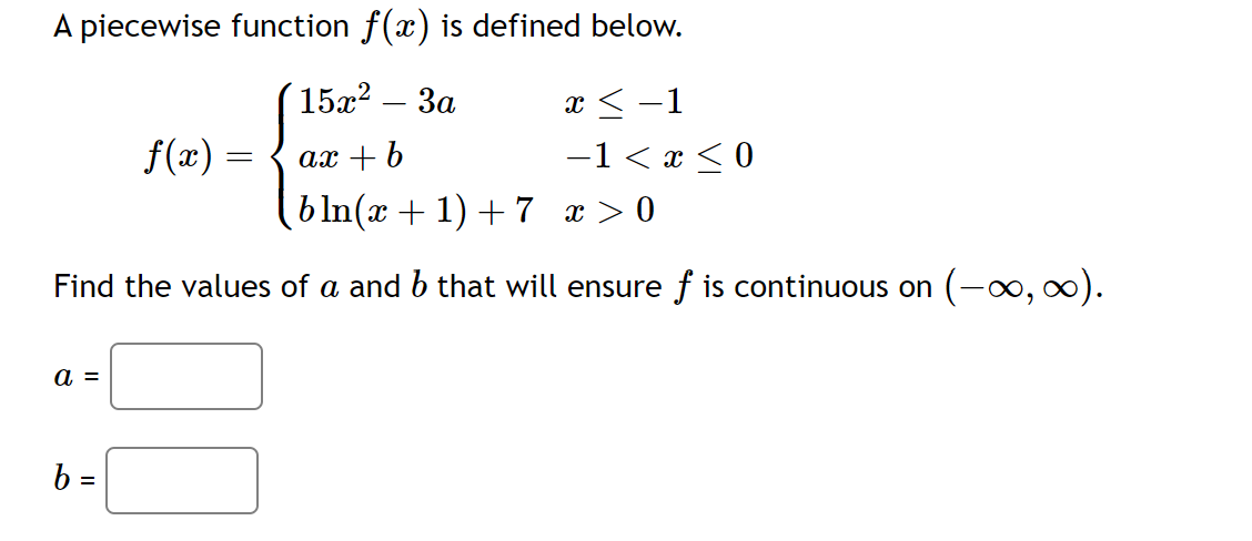 Solved A piecewise function f(x) is defined below. | Chegg.com