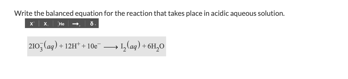 Solved Write The Balanced Equation For The Reaction That
