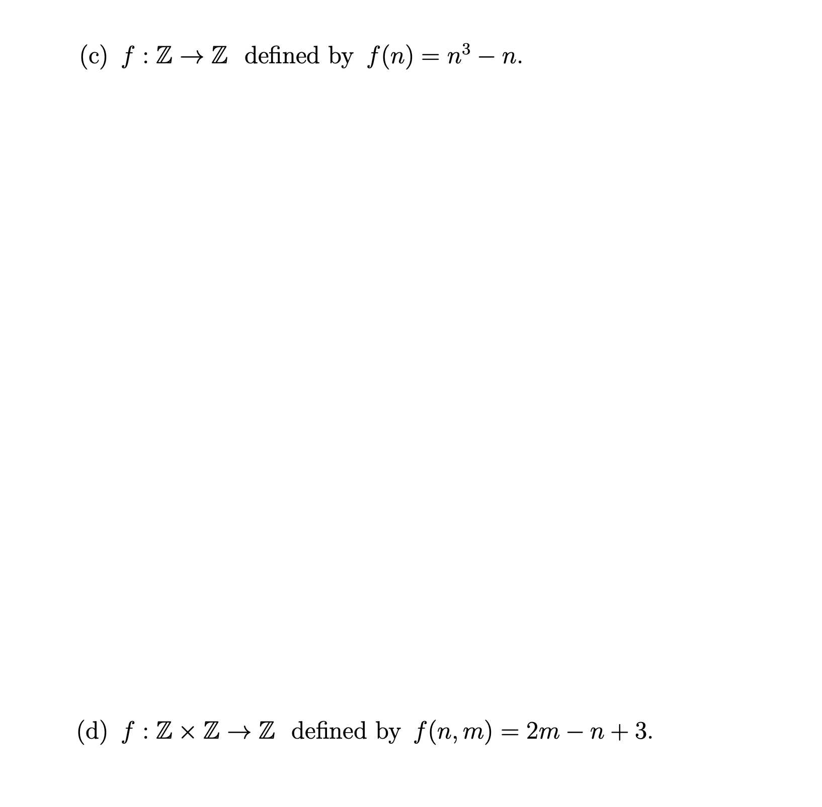 Solved 3. In each case, determine if the given function is | Chegg.com