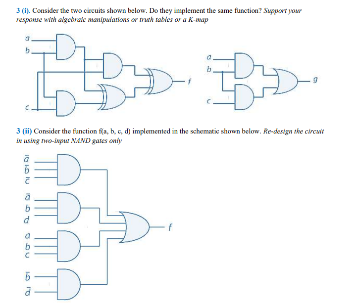 Solved 3 (i). Consider the two circuits shown below. Do they | Chegg.com