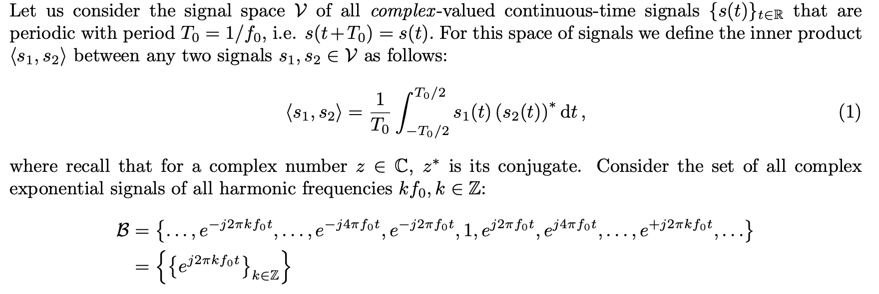 Solved Let us consider the signal space V of all | Chegg.com