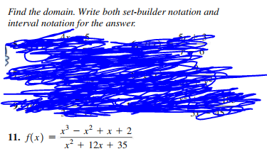 Solved Find the domain. Write both set-builder notation and | Chegg.com